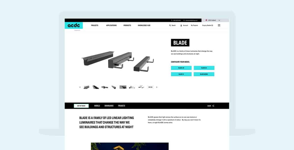 ACDC Lighting: Web Design | Seventy7