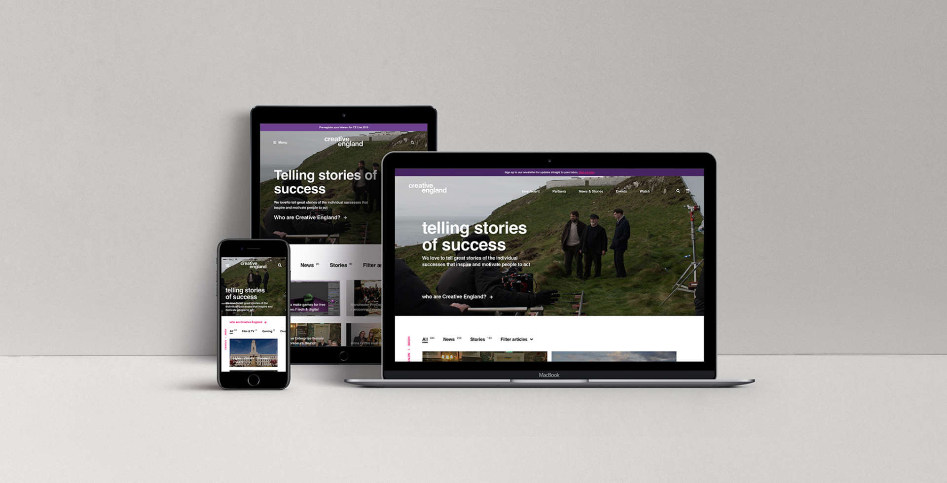 Creative England: Web Design | Seventy7